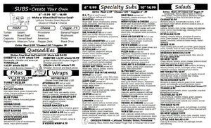 Menu 2 – Ashville General Store