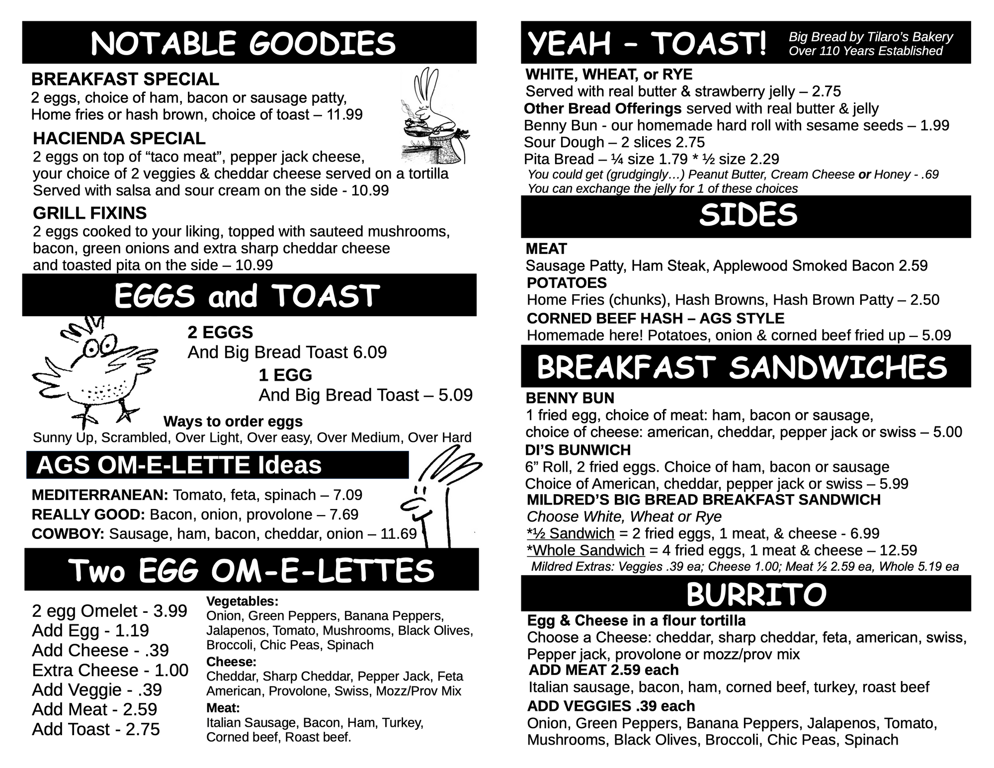 Menu – Ashville General Store