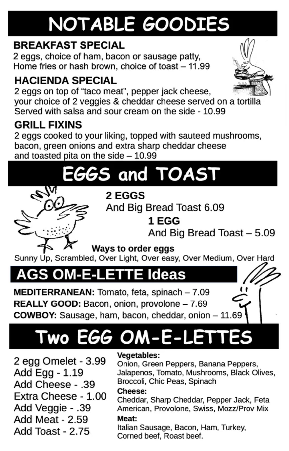 Menu – Ashville General Store