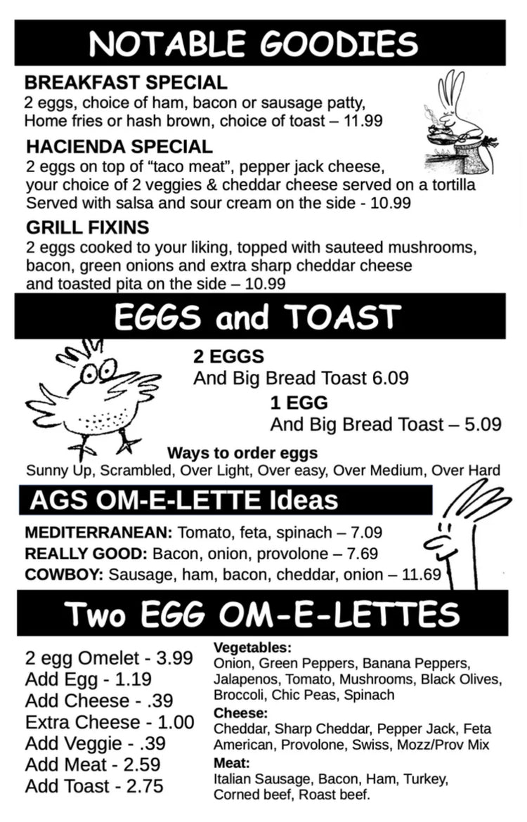 Menu – Ashville General Store