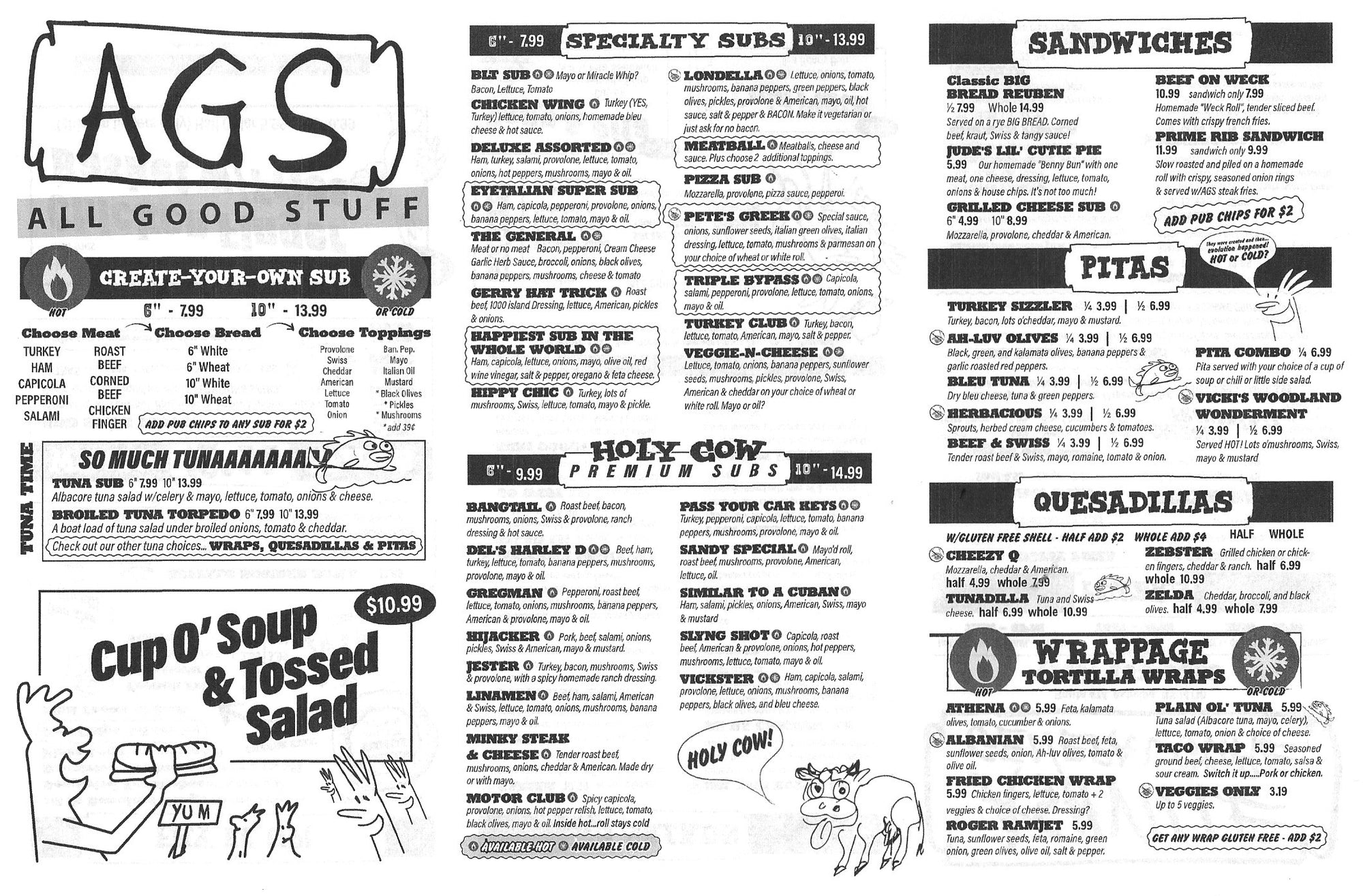 Menu 2 – Ashville General Store