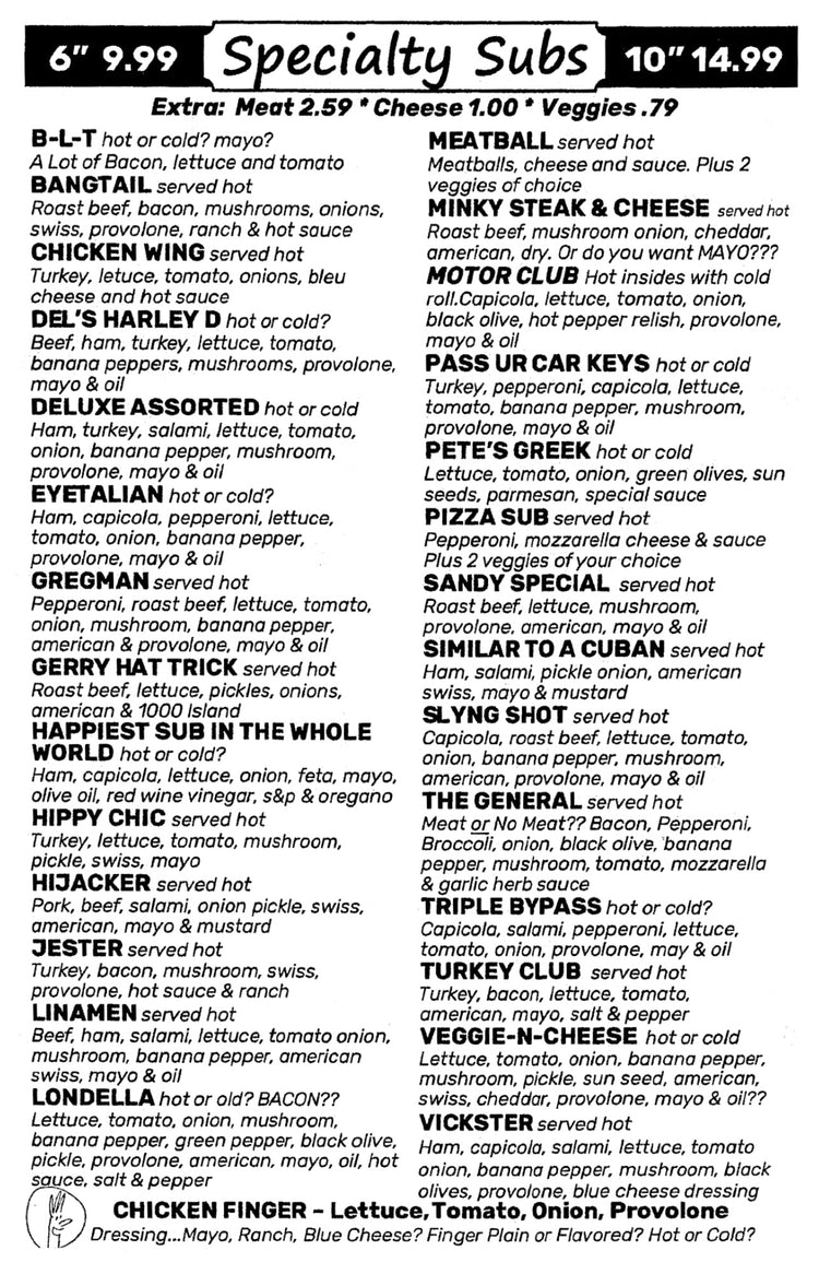 Menu – Ashville General Store