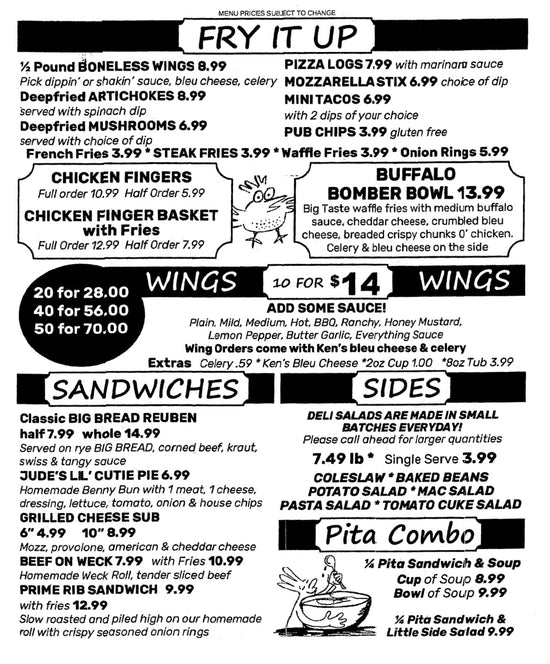 Menu – Ashville General Store