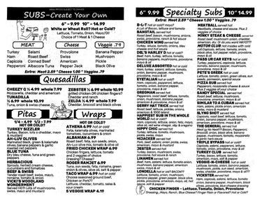 Menu – Ashville General Store